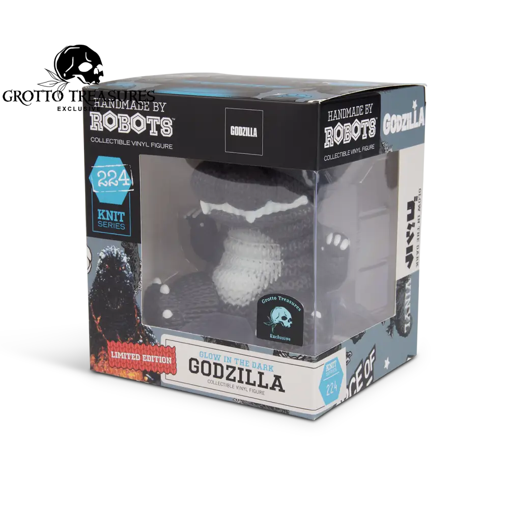Grotto Treasures Exclusive - Handmade by Robots Godzilla Blue Glow in