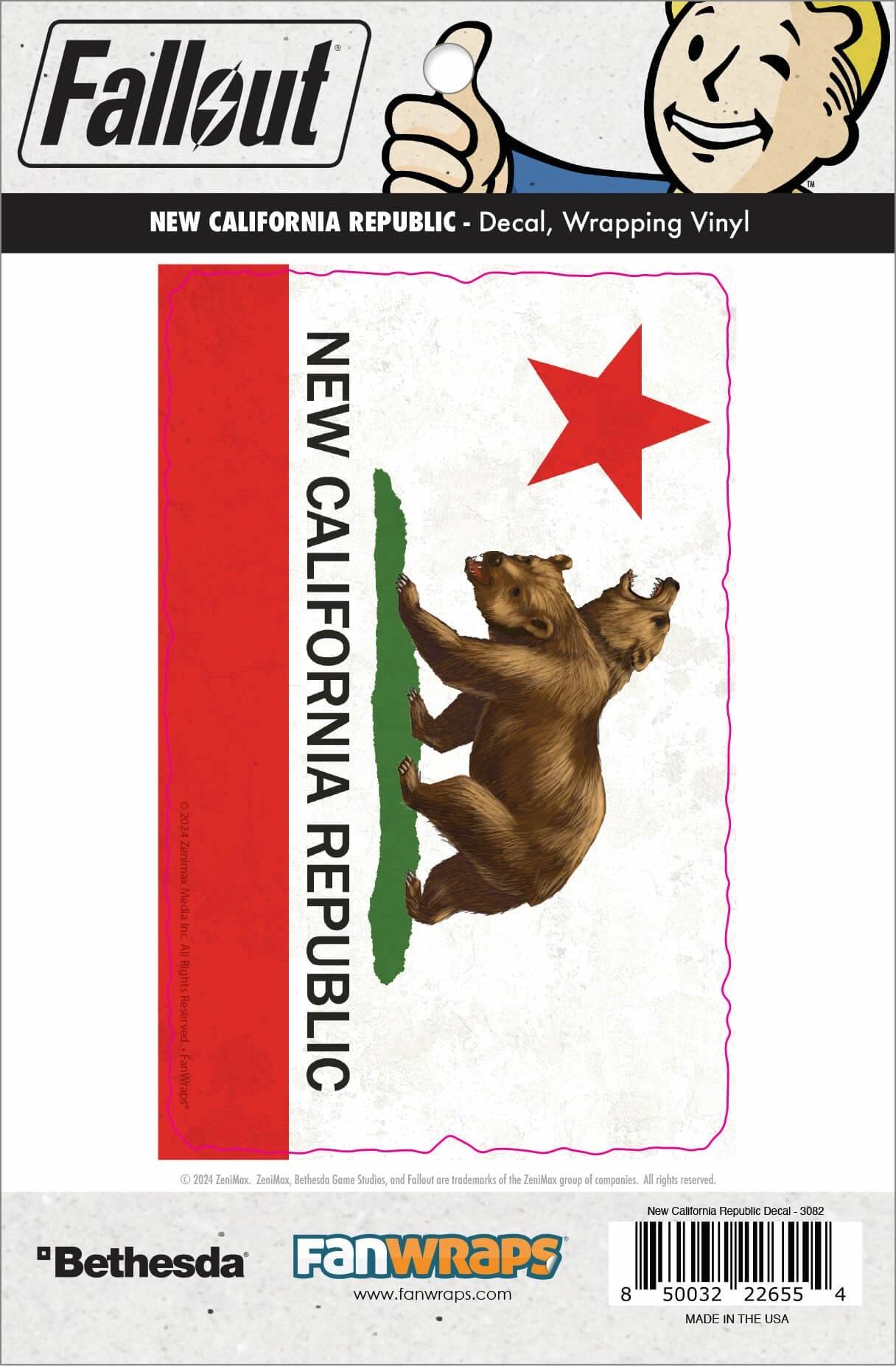 Fallout New California Republic Decal – Grotto Treasures