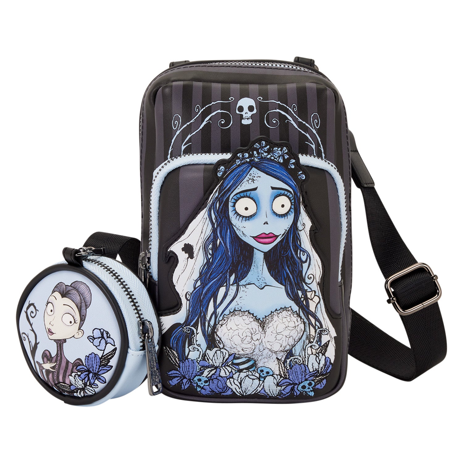 Loungefly Corpse Bride Emily Sling Crossbody Bag with Coin Bag – Grotto ...