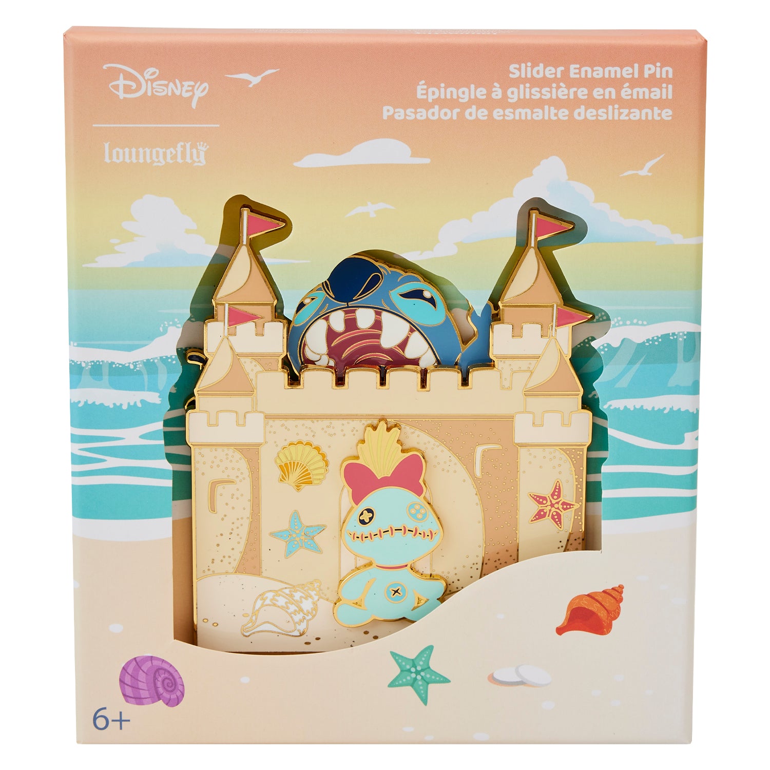 Loungefly Disney Lilo and Stitch Sandcastle Beach Surprise 3" Collecto ...